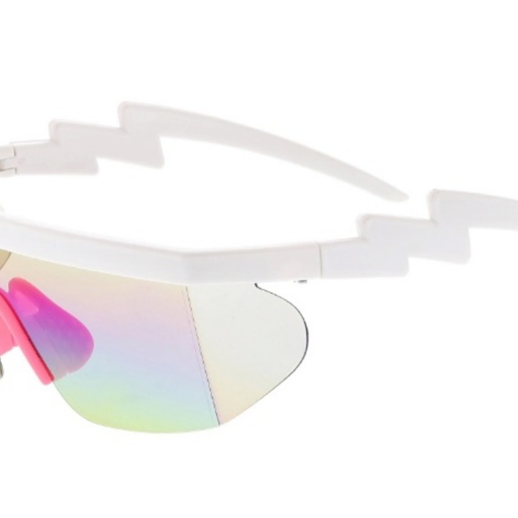 Accessories | Retro Rainbow Mirrored Goggle Shield Glasses New | Poshmark